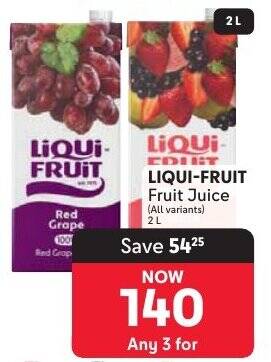 Fruit juice specials at Makro – Oct 2025