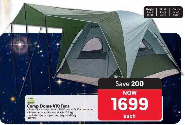 Tent specials at Makro – Oct 2025