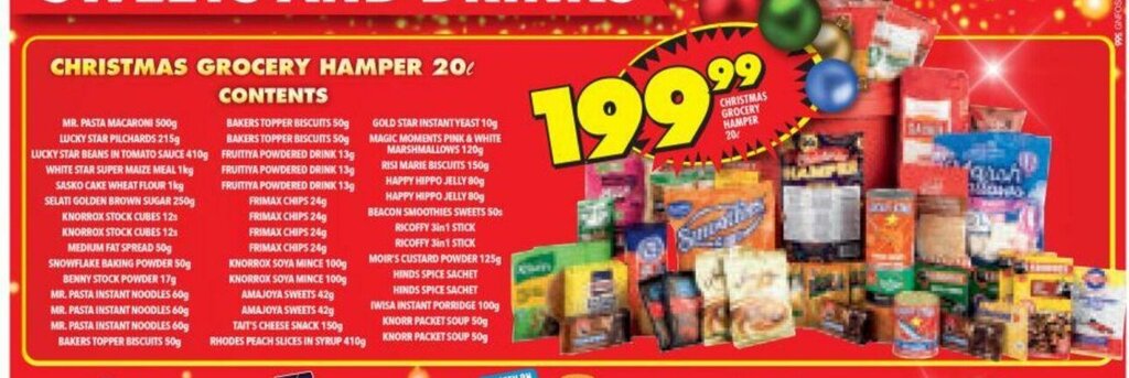 Christmas Grocery Hamper 20L offer at Shoprite