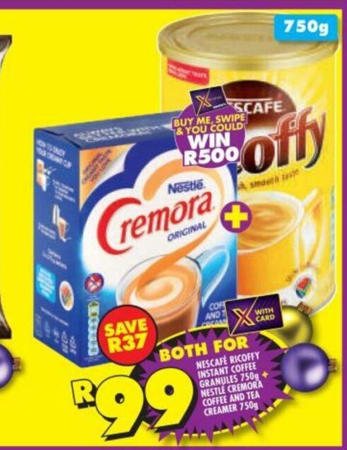 Nescafe Ricoffy Instant Coffee Granules 750g + Nestle Cremora Coffee ...