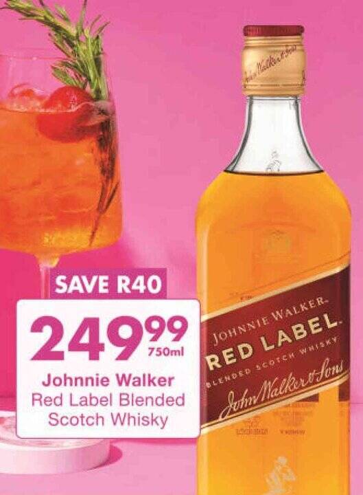Johnnie Walker Red Label Blended Scotch Whisky 750 ml offer at ...