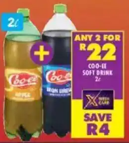 Coo-ee soft drink 2 x 2 L offer at Shoprite