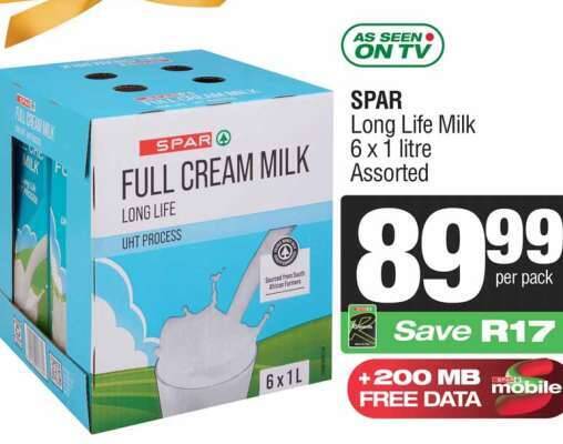 Milk specials at Spar – Oct 2025