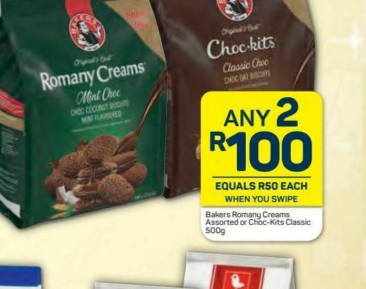 Bakers biscuits 2 offer at Pick n Pay