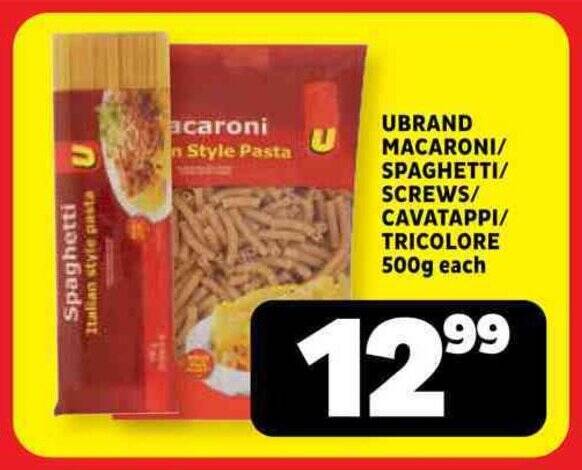 Spaghetti specials at Usave – Nov 2025