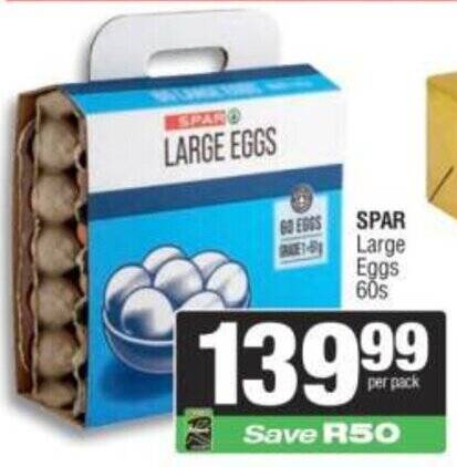 Large eggs specials at Spar – Nov 2025