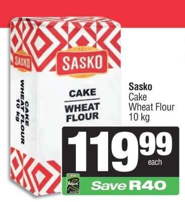 Sasko Cake Wheat Flour 10 kg offer at Spar