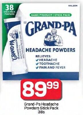 Grand-Pa Headache Powders Stick Pack offer at Pick n Pay Hypermarket