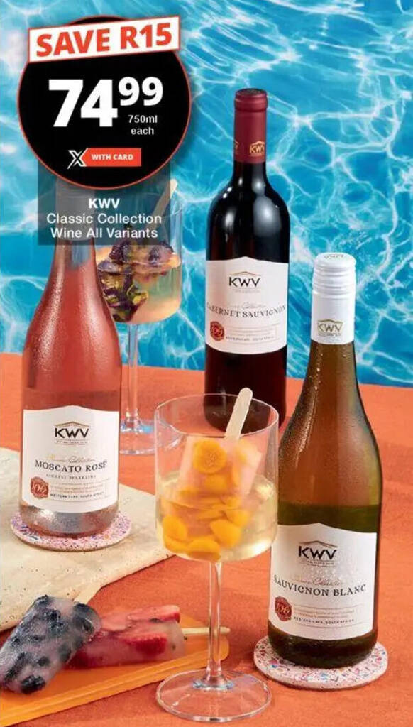 KWV Classic Collection Wine All Variants 750 ml offer at Checkers ...