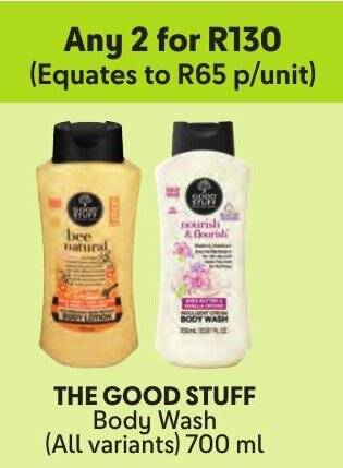 THE GOOD STUFF Body Wash 2 x 700 ml offer at Makro