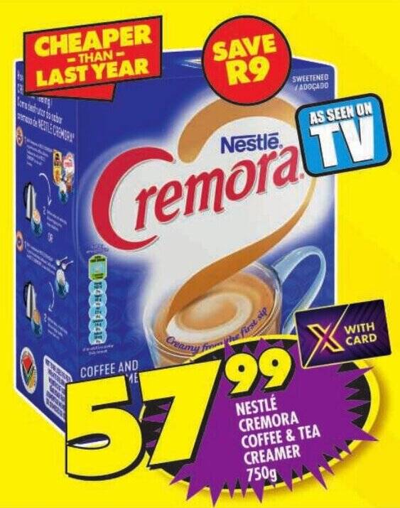 Nestlé cremora coffee & tea creamer offer at Shoprite