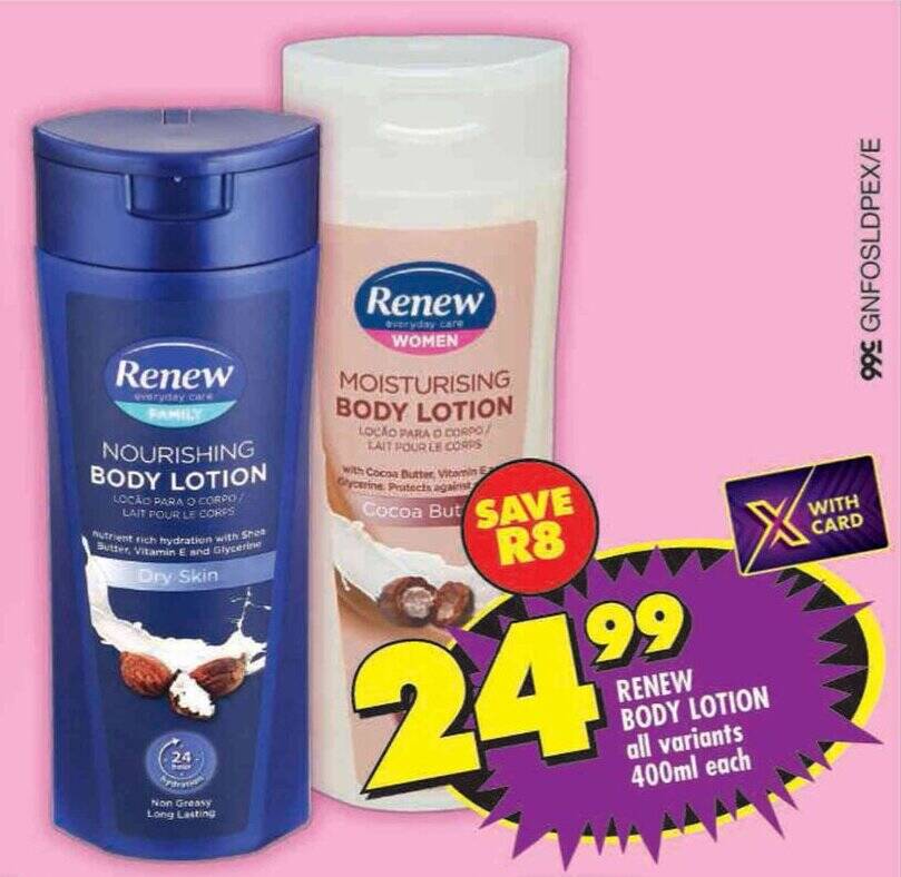 Body lotion specials at Shoprite – Nov 2025