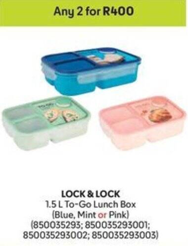 Lock & Lock To-Go Lunch Box offer at Makro