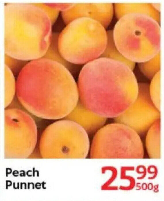 Peach Punnet 500 g offer at Oxford Freshmarket