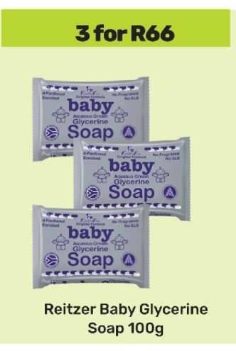 Reitzer Baby Glycerine Soap 100g offer at Game