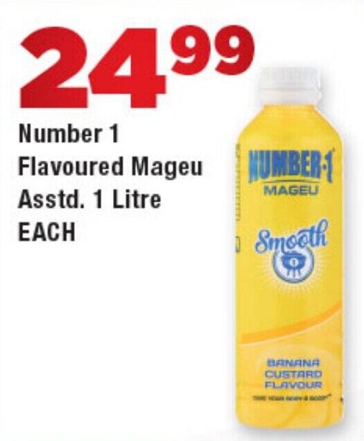 Number 1 Flavoured Mageu 1 L offer at OK Foods