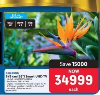 Samsung 249 cm (98) Smart UHD TV offer at Makro