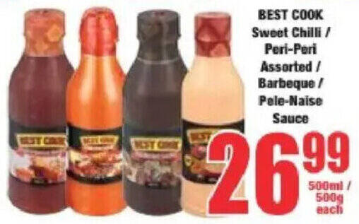 BEST COOK Sweet Chilli/ Peri-Peri Assorted/ Barbeque/ Pele-Naise Sauce ...
