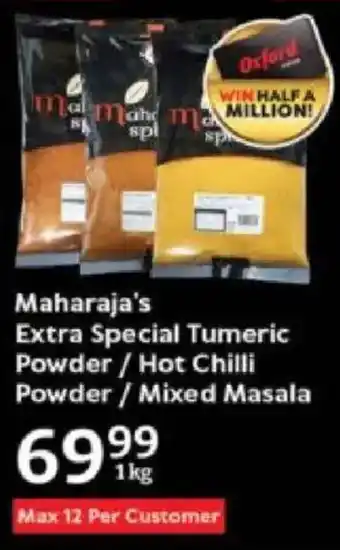 Maharaja's Extra Special Tumeric Powder/ Hot Chilli Powder/ Mixed ...
