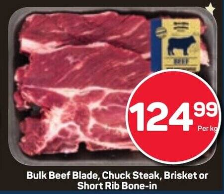 Bulk Beef Blade, Chuck Steak, Brisket or Short Rib Bone-in offer at ...