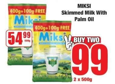 MIKSI Skimmed Milk With Palm Oil offer at Boxer