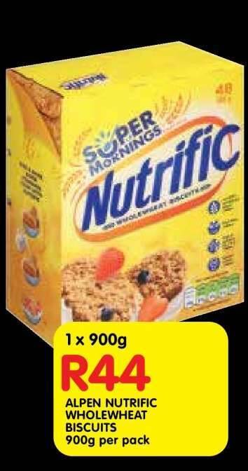 Alpen Nutrific Wholewheat Biscuits offer at Shoprite