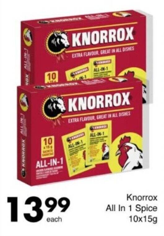 Knorrox All In 1 Spice 10 x 15 g offer at Save Hyper