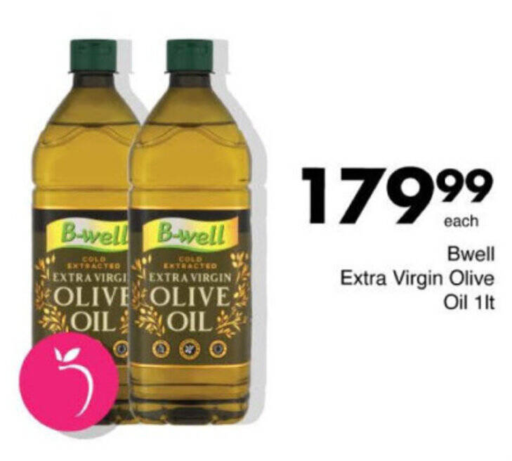 Bwell Extra Virgin Olive Oil 1 Lt offer at Save Hyper