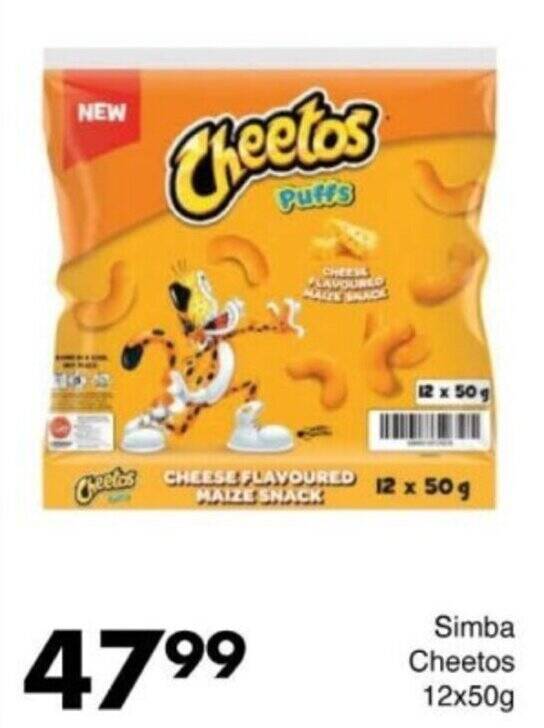 Simba Cheetos 12 x 50 g offer at Save Hyper