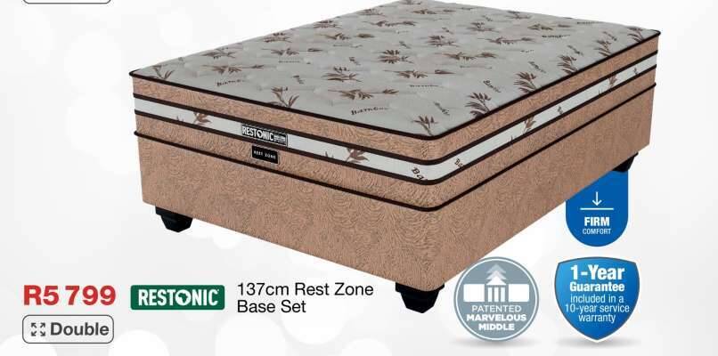 Restonic 137cm Rest Zone Base Set offer at OK Furniture