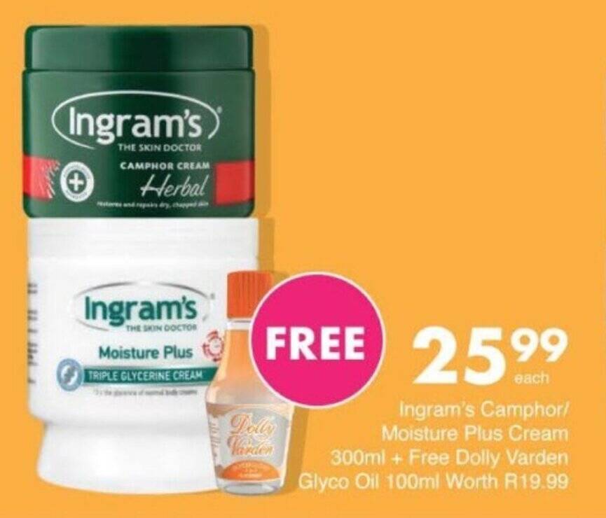 Ingram's Camphor/ Moisture Plus Cream offer at Save Hyper