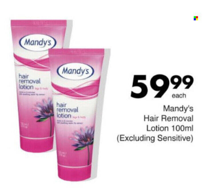 Mandy's Hair Removal Lotion 100 ml offer at Save Hyper