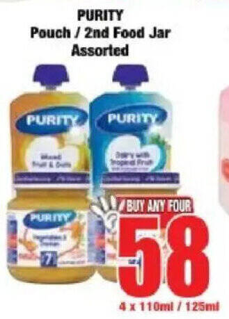 PURITY Pouch/ 2nd Food Jar Assorted offer at Boxer Valid from 19-11-2025