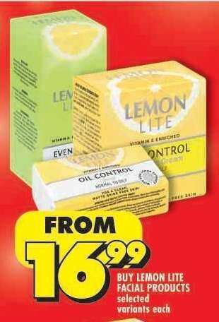 LEMON LITE FACIAL PRODUCTS offer at Shoprite