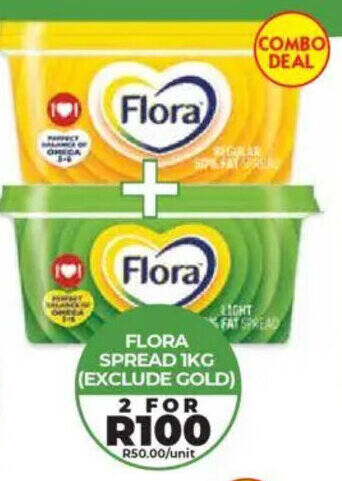 Flora spread 2 x 1 kg offer at 1UP