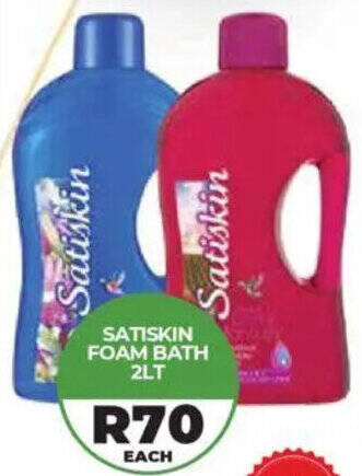 Satiskin foam bath 2 Lt offer at 1UP