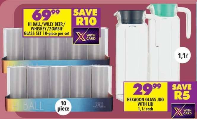 HI BALL/WILLY BEER/WHISKEY/ZOMBIE GLASS SET 10-piece per set offer at ...