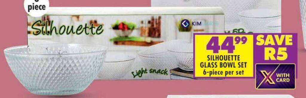 SILHOUETTE GLASS BOWL SET offer at Shoprite
