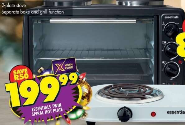 ESSENTIALS TWIN SPIRAL HOT PLATE offer at Shoprite