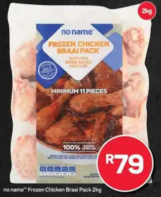 no name Frozen Chicken Braai Pack 2kg offer at Pick n Pay