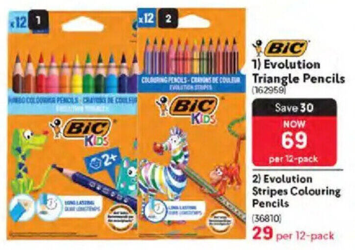 BIC Evolution Triangle Pencils offer at Makro