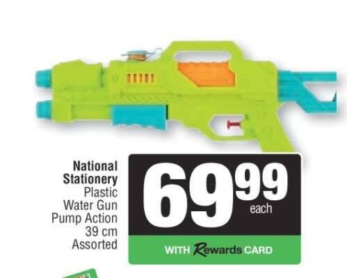 National Stationery Plastic Water Gun offer at Spar