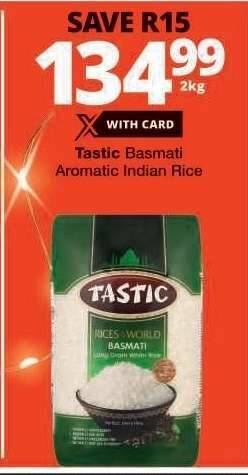 Tastic Basmati Aromatic Indian Rice offer at Checkers