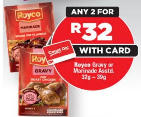 Royco Gravy or Marinade Asstd. offer at OK Foods