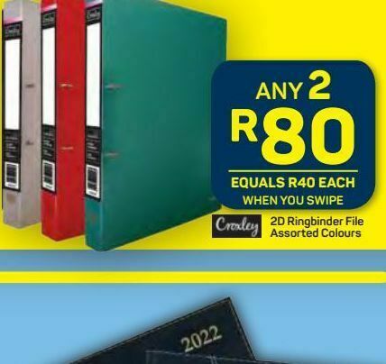 Croxley ringbinder file 2 offer at Pick n Pay