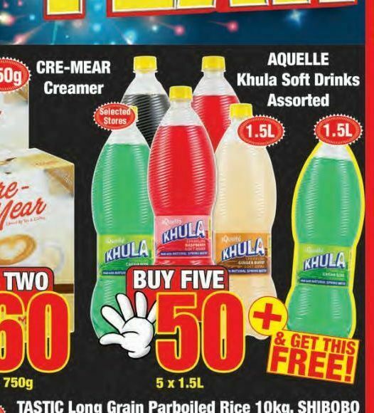 Khula soft drinks 5 offer at Boxer
