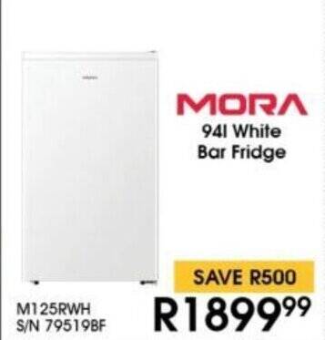 MORA White Bar Fridge offer at Hirsch's