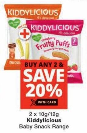 Kiddylicious Baby Snack Range offer at Checkers
