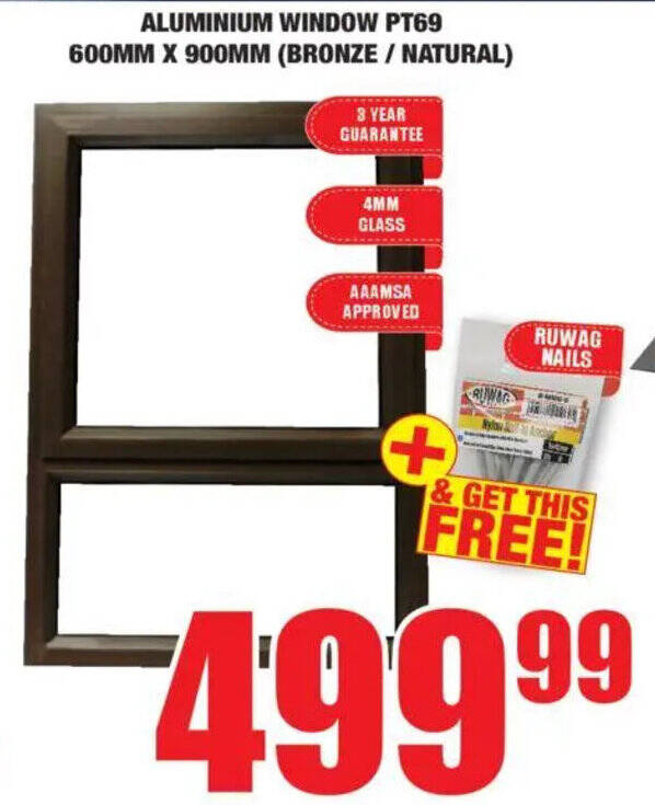 Aluminium window pt69 offer at Boxer Build