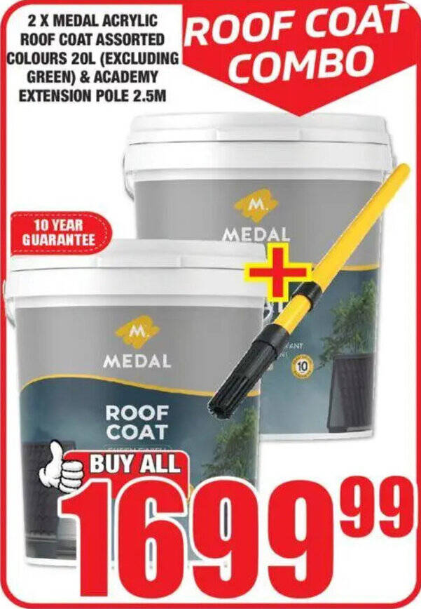 Roof coat combo offer at Boxer Build
